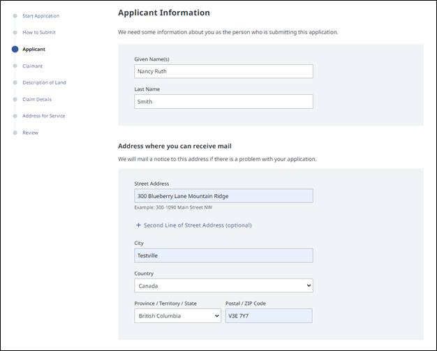 Change of Mailing Address on Title | LTSA Help