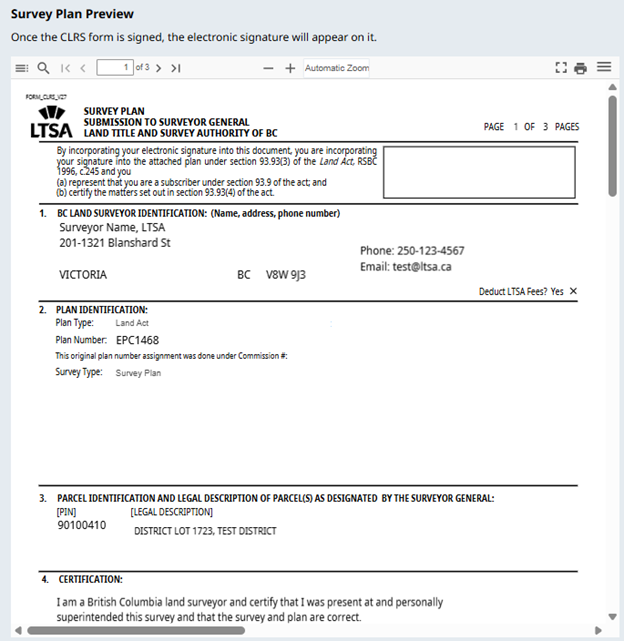 Submit a Plan for Filing in the Crown Land Registry | System Help