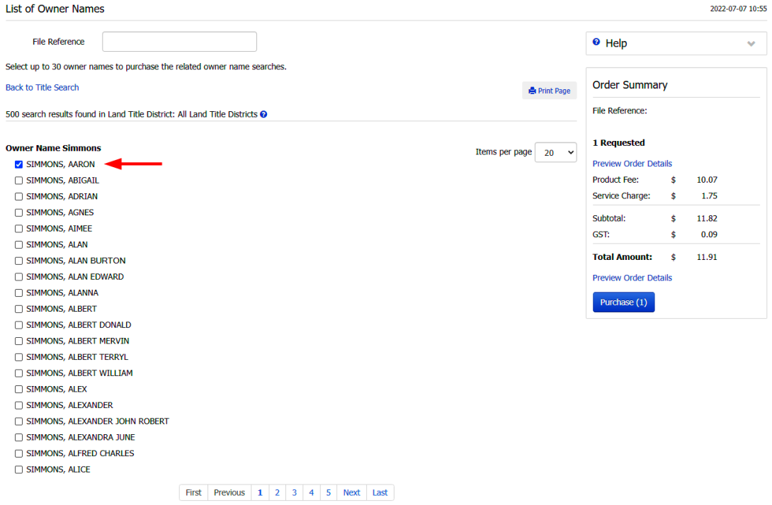 Title Search By Owner Name LTSA Help Title Search By Owner Name LTSA Help